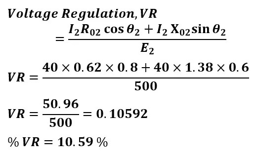 Voltage Regulation of Transformer-Definition, Formula