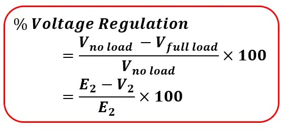 Voltage Regulation of Transformer-Definition, Formula