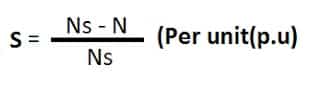Slip Speed in an Induction Motor