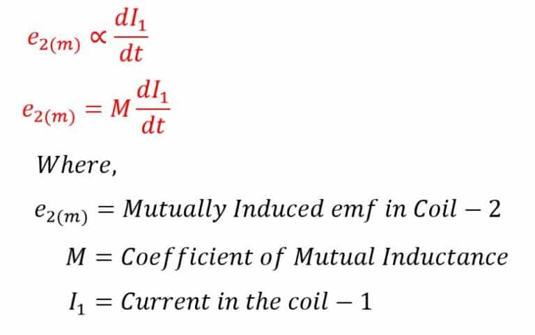 Mutually Induced EMF – Definition, Formula, Example & Diagram