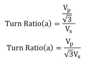Turn Ratio of Transformer- Definition, Formula, Solved Problems