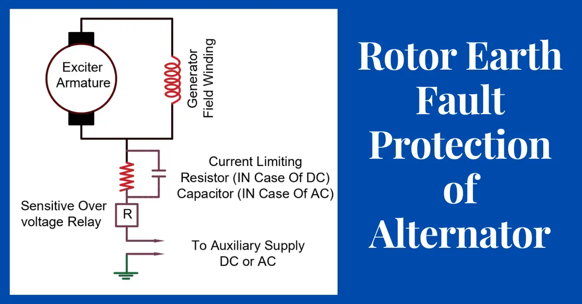 Rotor Earth Fault Protection Of Alternator Or Generator