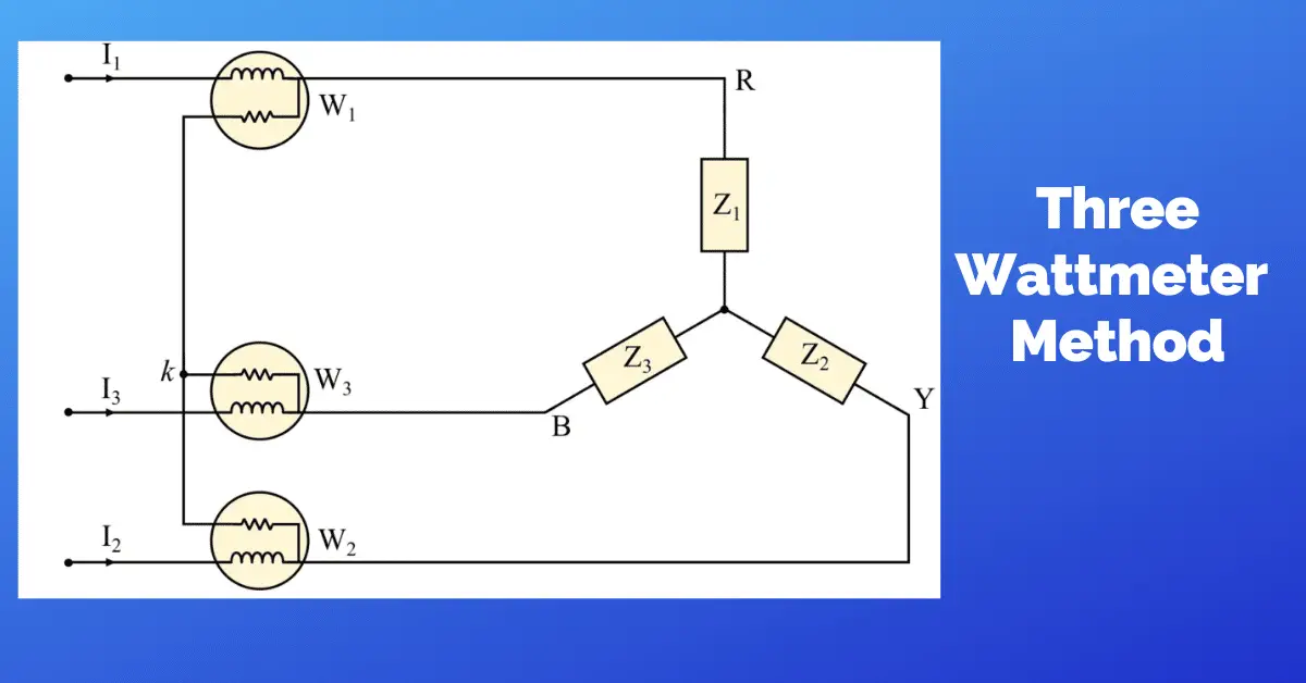 Measurement of Three Phase Power: Three Wattmeter Method
