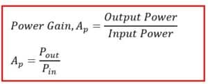 Voltage, Current and Power Gain of an Amplifier