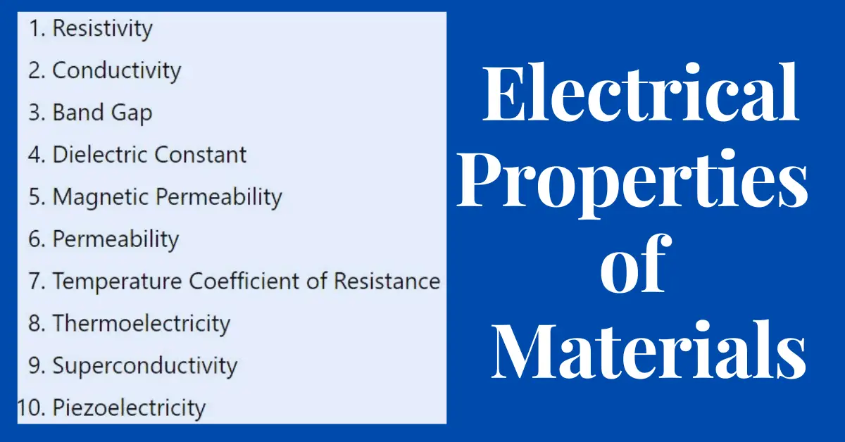 electrical properties of materials