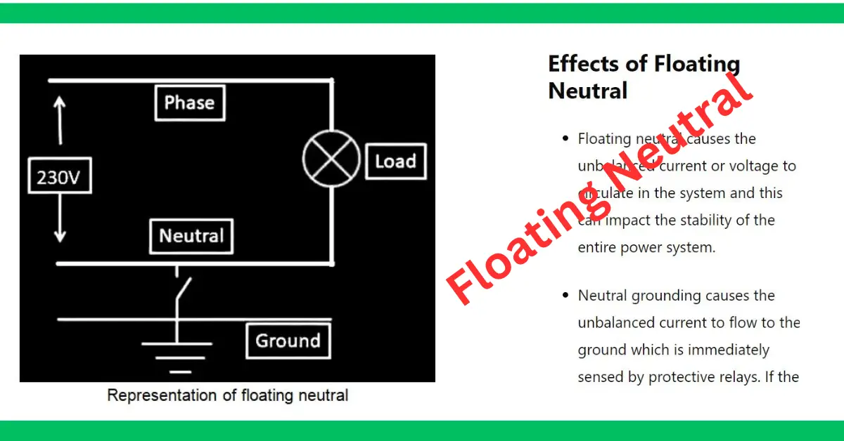 Floating Neutral- Effect and How to Test & Fix it