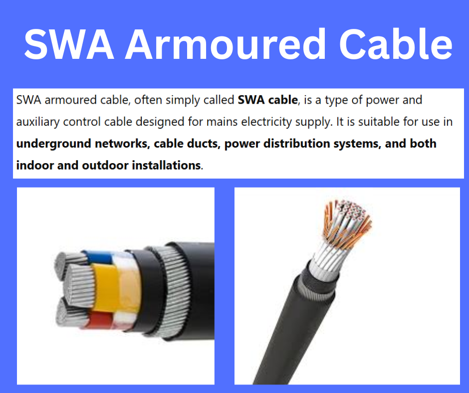 Steel Wire Armoured (SWA) Cable | Types, Benefits & Applications
