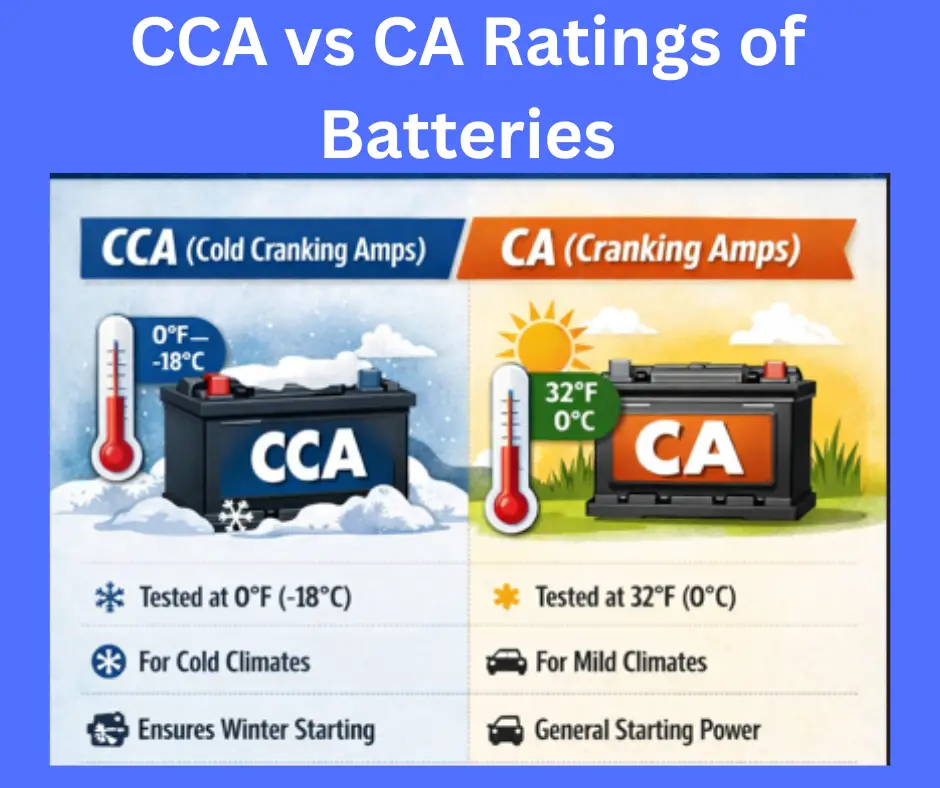 Difference Between CCA and CA in Batteries- Simply Explained